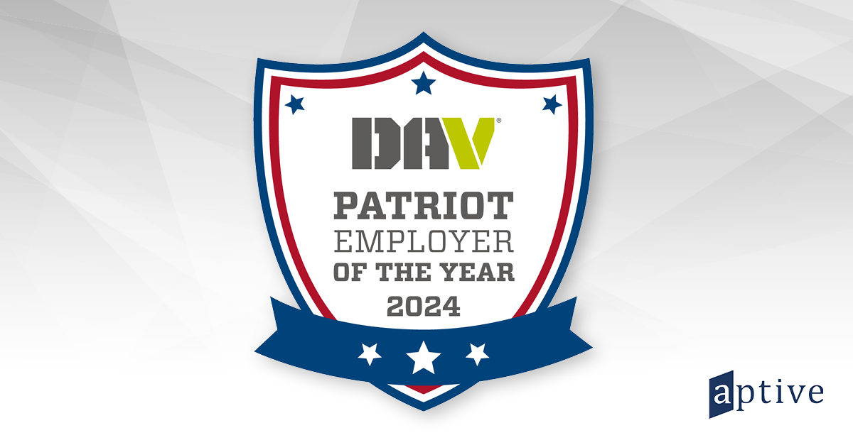 Aptive Named 2024 Employer of the Year by Disabled American Veterans - Aptive Resources